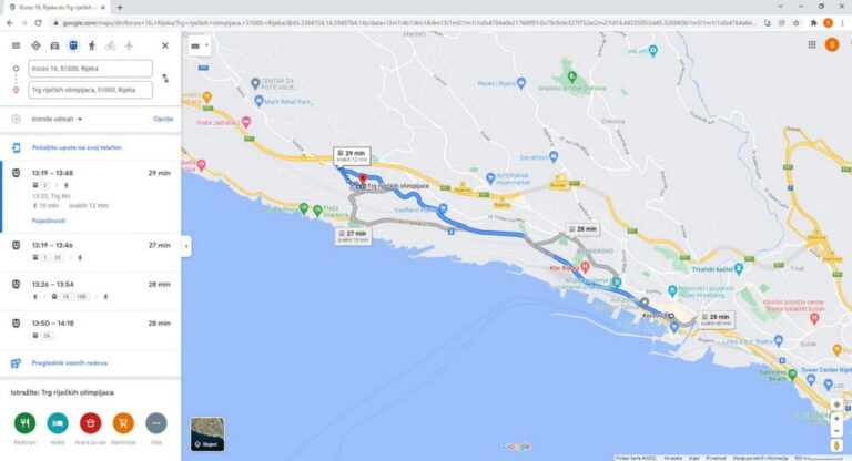 Google Transit, public transport planning service is available for ...