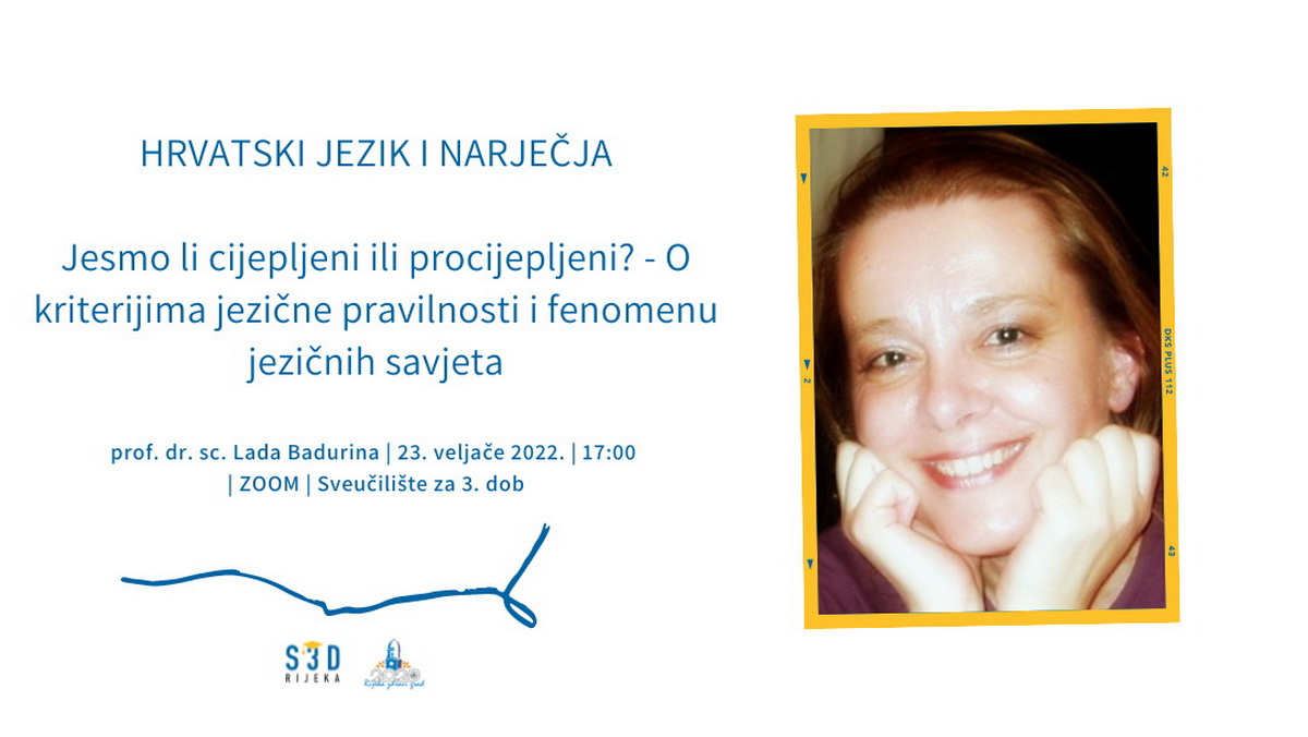 Predavanje Sveučilišta za 3. dob: „Jesmo li cijepljeni ili procijepljeni?“ – Grad Rijeka