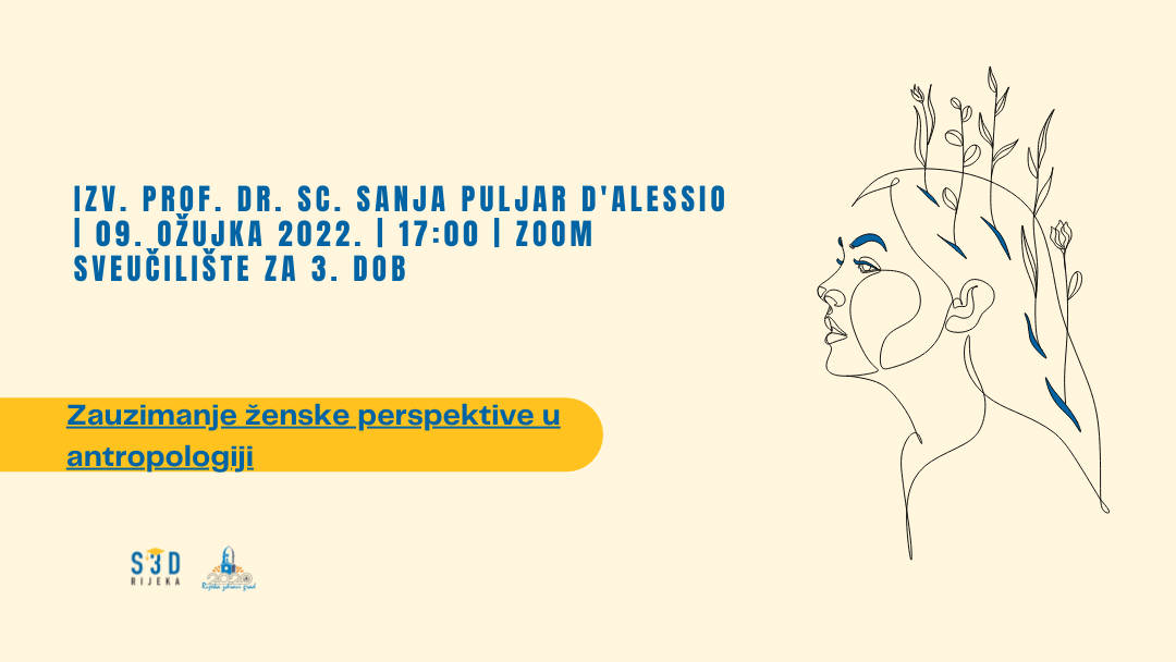 Zauzimanje ženske perspektive u antropologiji – novo predavanje Sveučilišta za 3. dob – Grad Rijeka