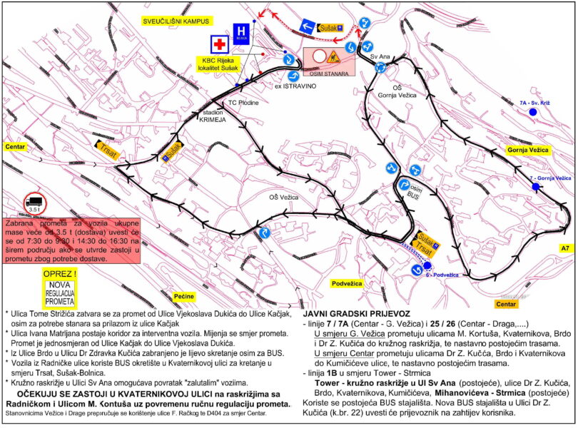 Nova prometna regulacija od 15. travnja 2023. godine – Grad Rijeka