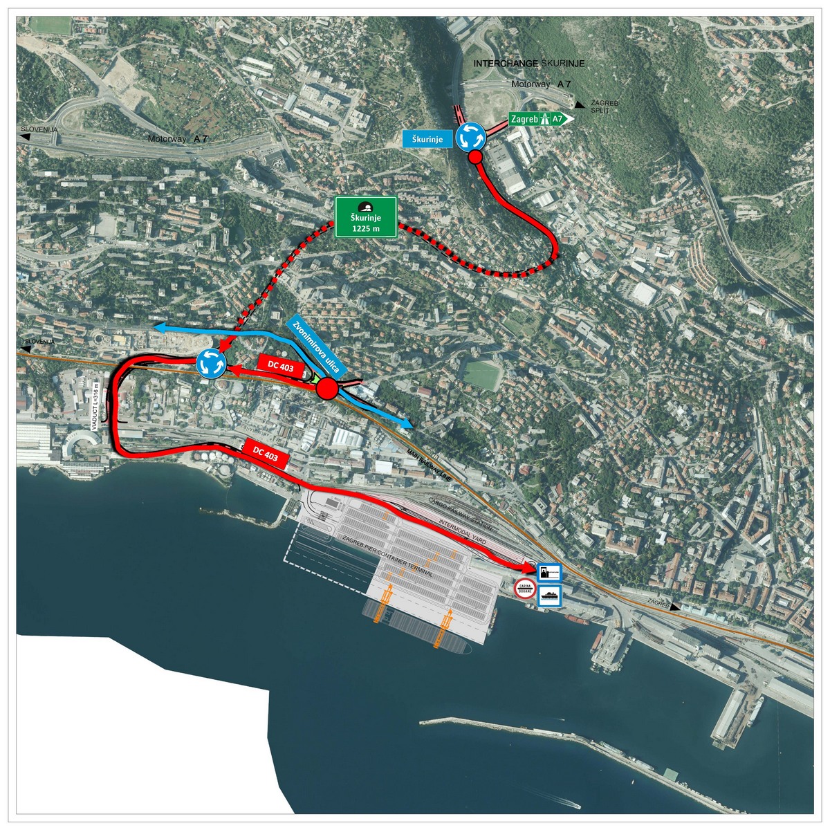 Novi ulazno - izlazni punkt za teretna vozila u Bazenu Rijeka – Grad Rijeka