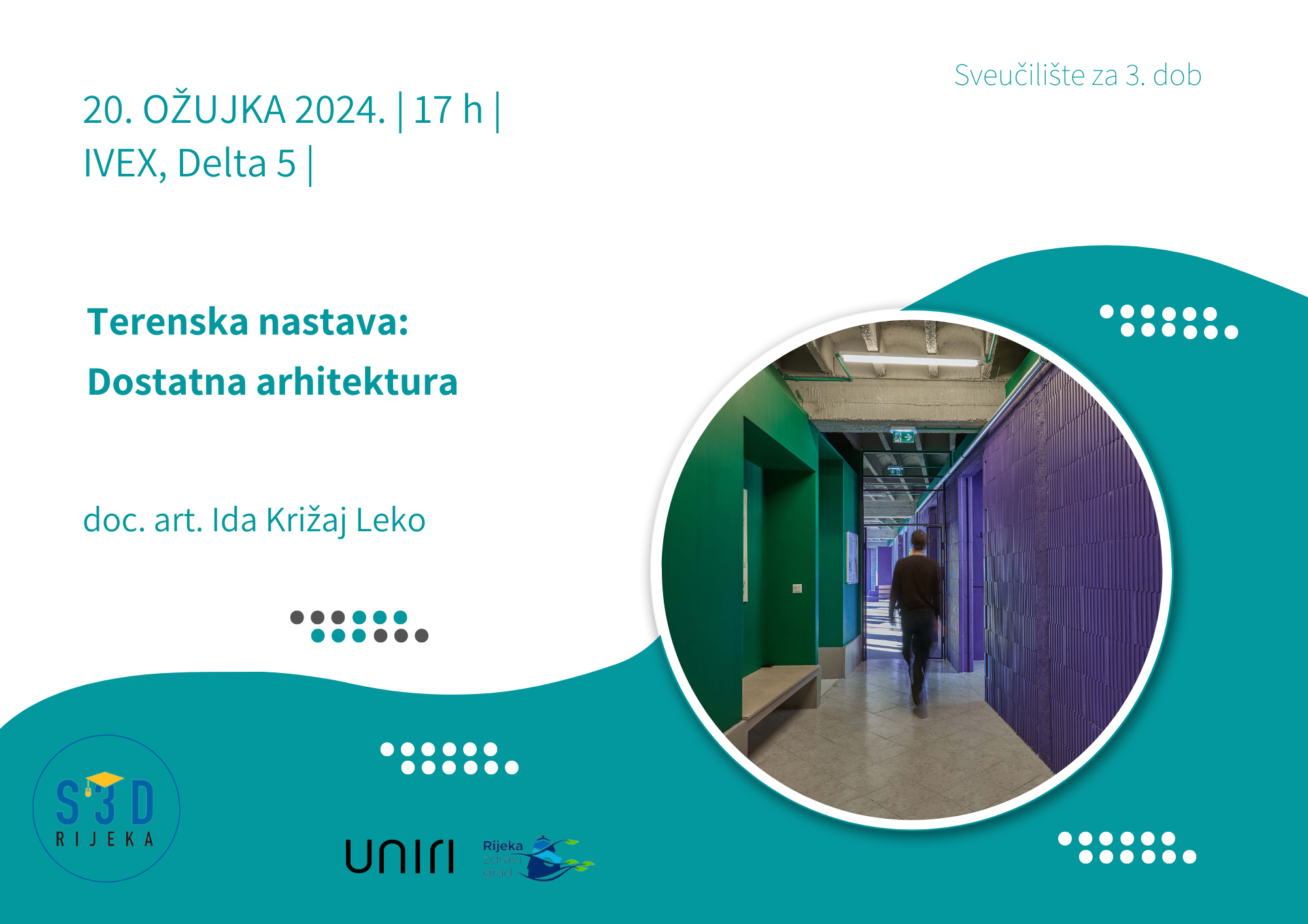 Predavanje Dostatna arhitektura u sklopu programa Sveučilišta za 3. dob – Grad Rijeka
