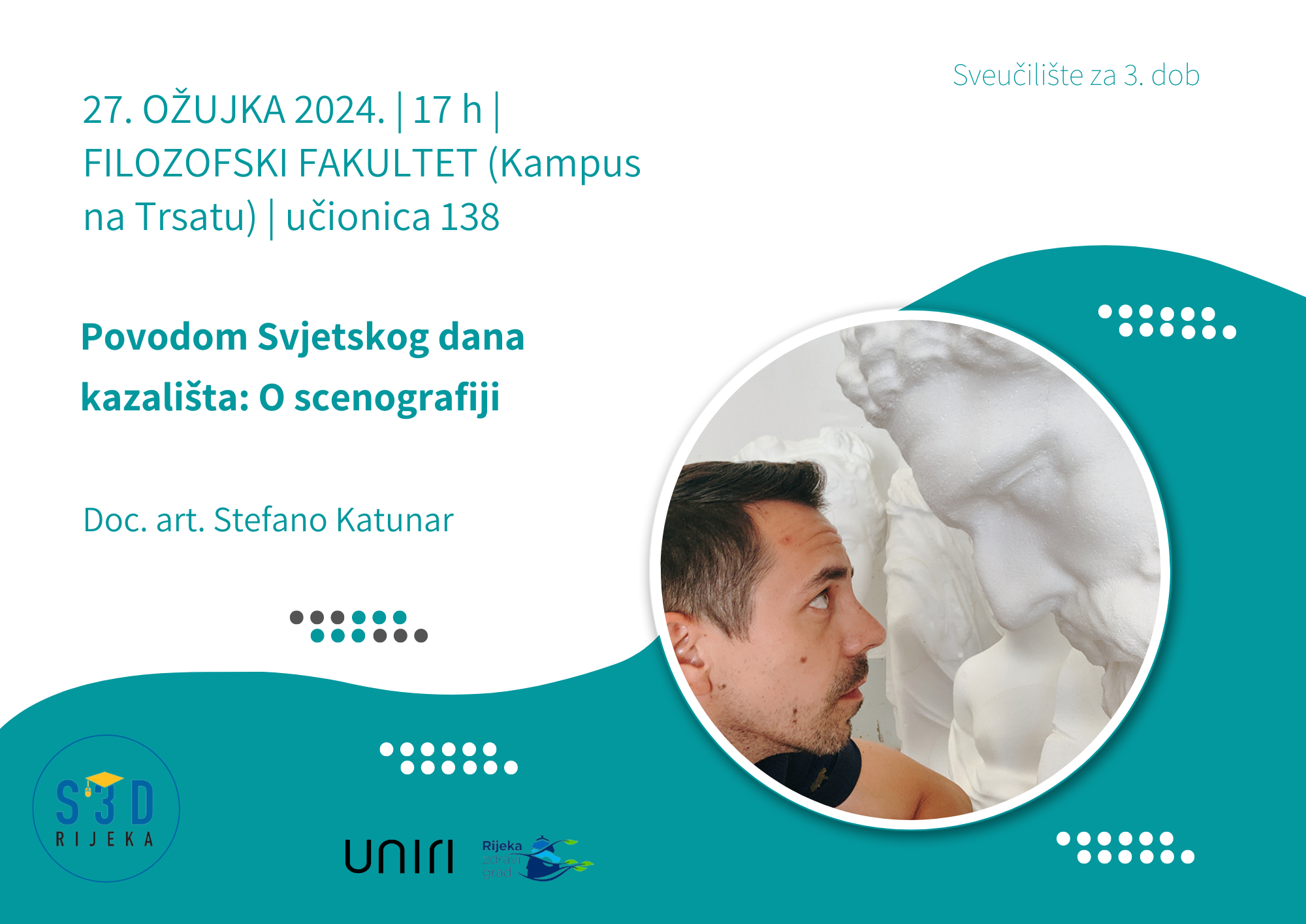 Sveučilište za treću dob – Predavanje i radionica na Svjetski dan kazališta – Grad Rijeka