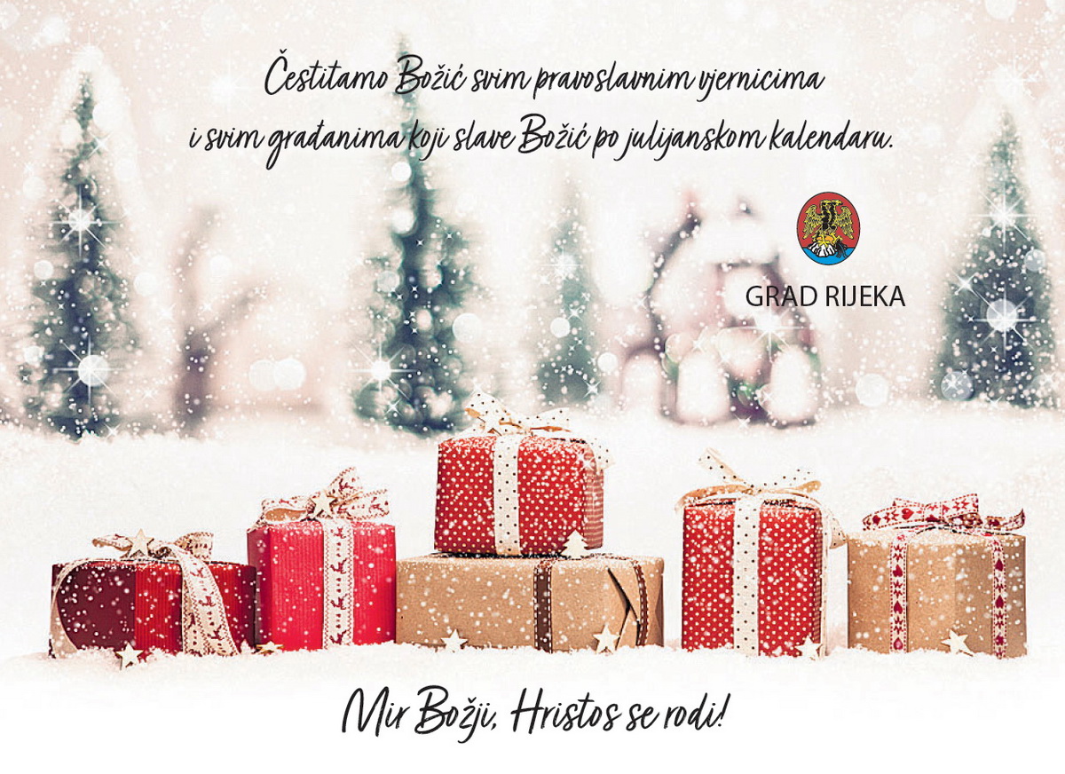 Čestitka za pravoslavni Božić – Grad Rijeka