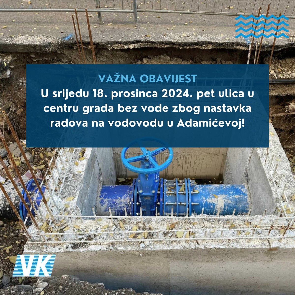 U srijedu dio ulica centra bez vode zbog nastavka radova na vodovodu u Adamićevoj – Grad Rijeka