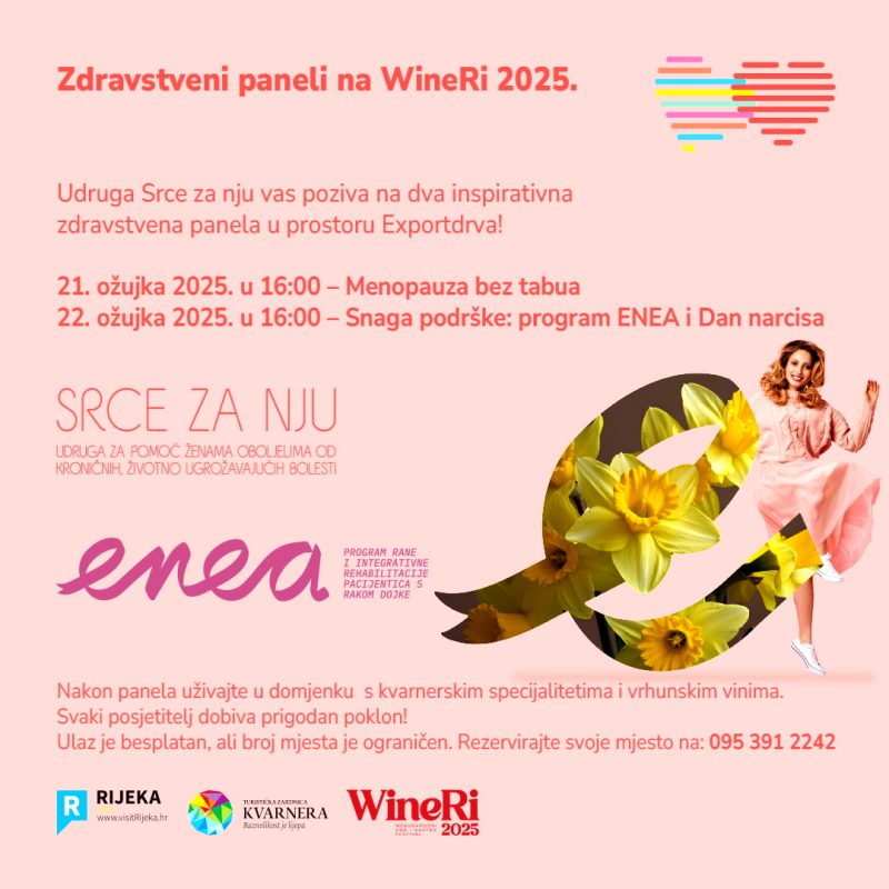 Zdravstveni paneli udruge srce za nju u sklopu festivala Wine Ri – Grad Rijeka