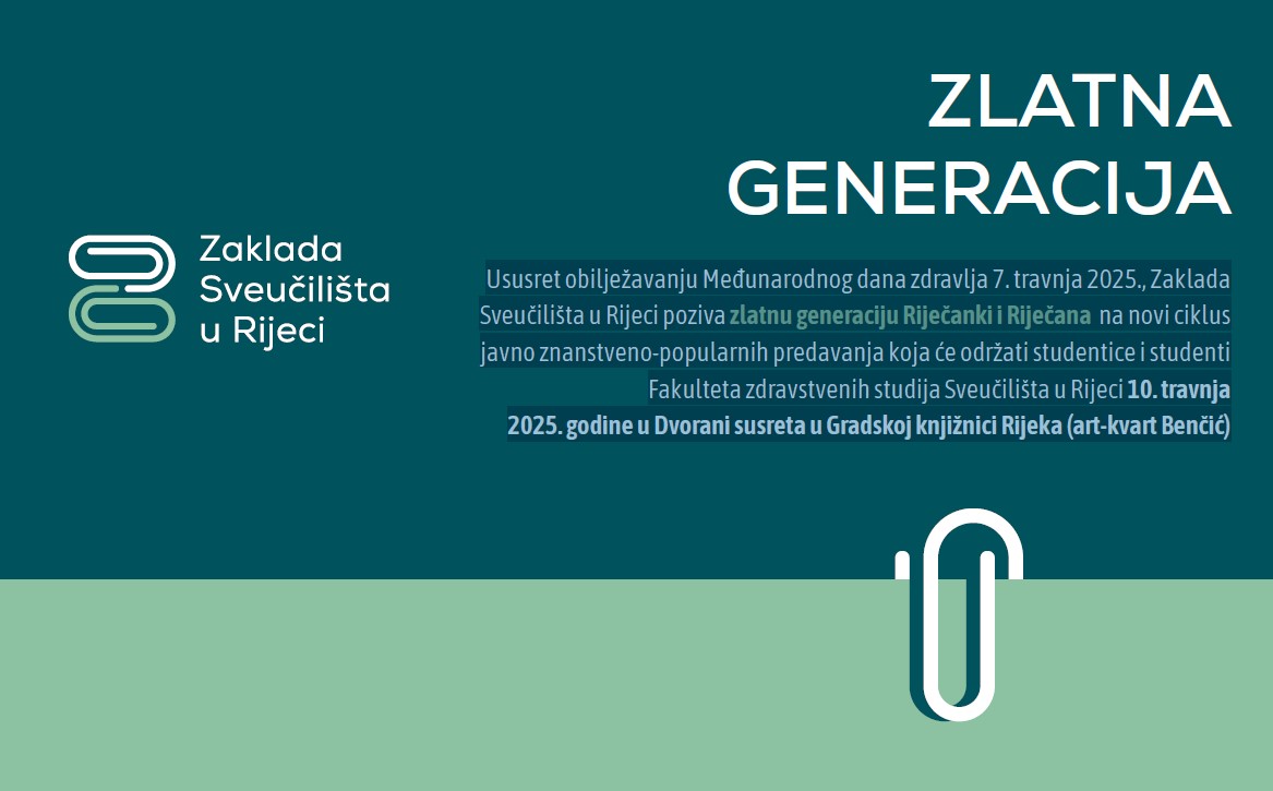 Novi ciklus predavanja za 'zlatnu generaciju' povodom Međunarodnog dana zdravlja – Grad Rijeka